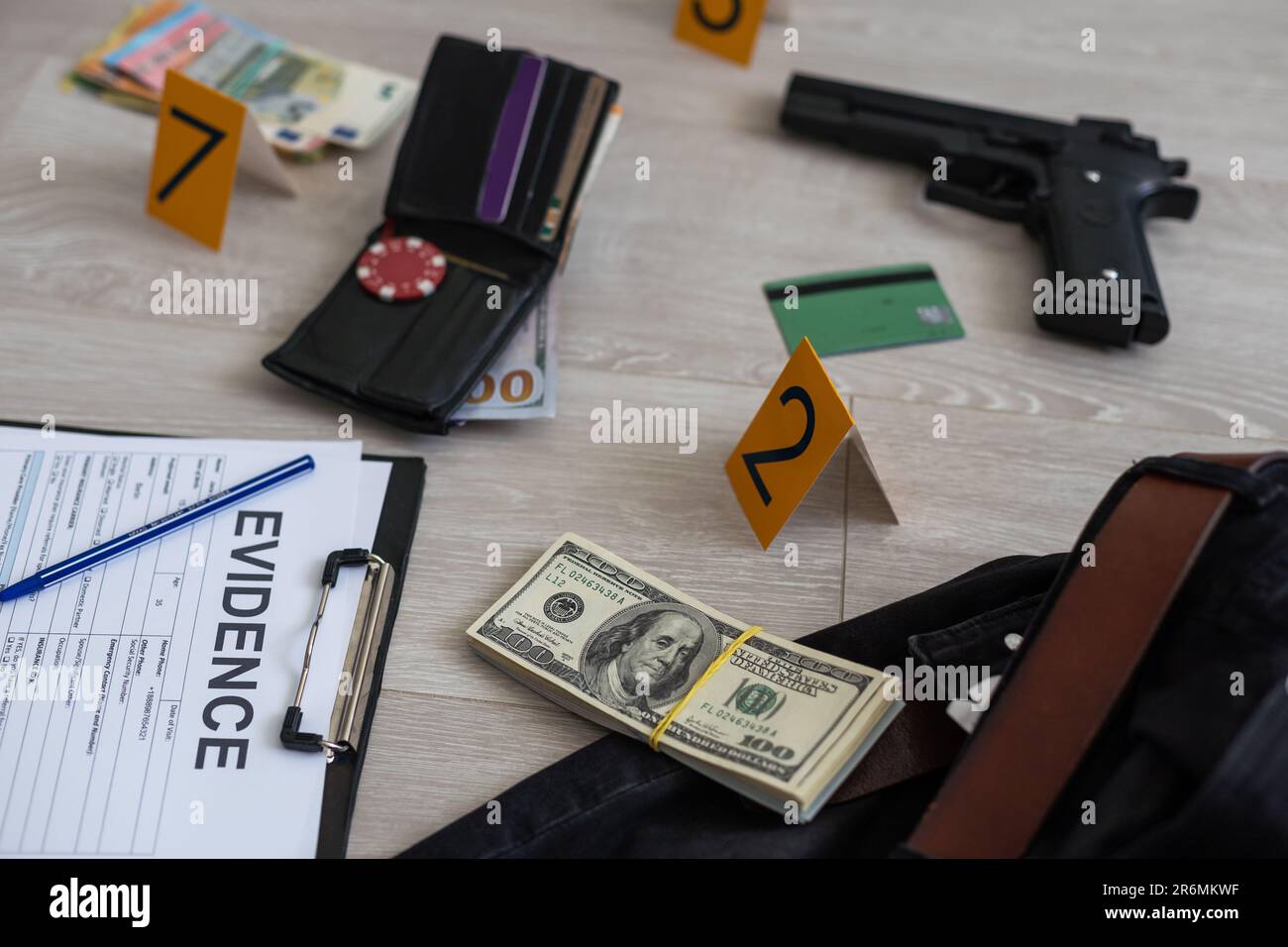 Crime scene investigation - numbering of evidences after the murdering ...