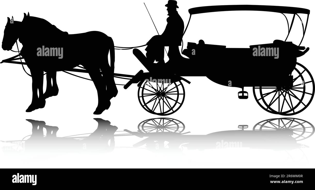 carriage silhouette - vector illustration Stock Vector Image & Art - Alamy