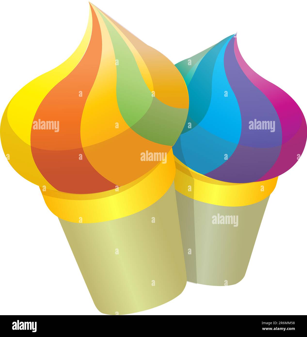 Colored ice cream Stock Vector Image & Art - Alamy