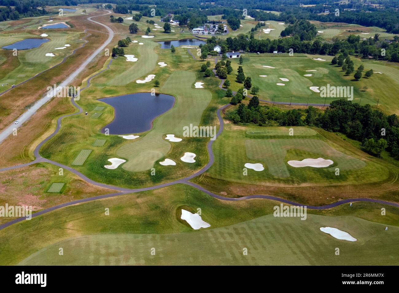 The Trump National Golf Club Bedminster is seen in a aerial view in ...