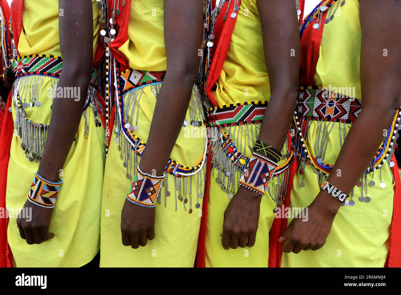 Maasai women are dressed in traditional costumes as Kenya's Maasai ...