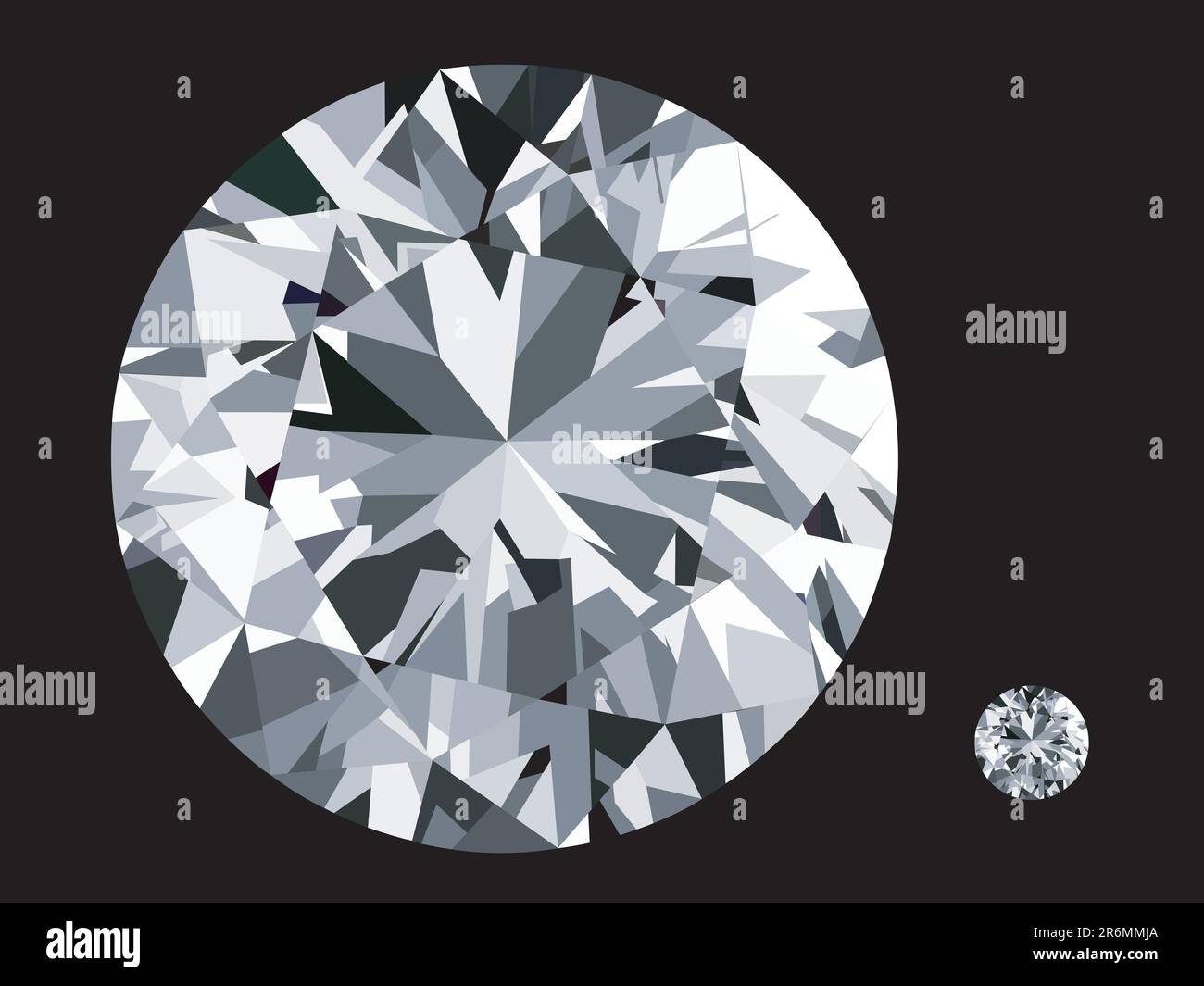 Realistic Vector Diamond (no gradiant Stock Vector Image & Art - Alamy