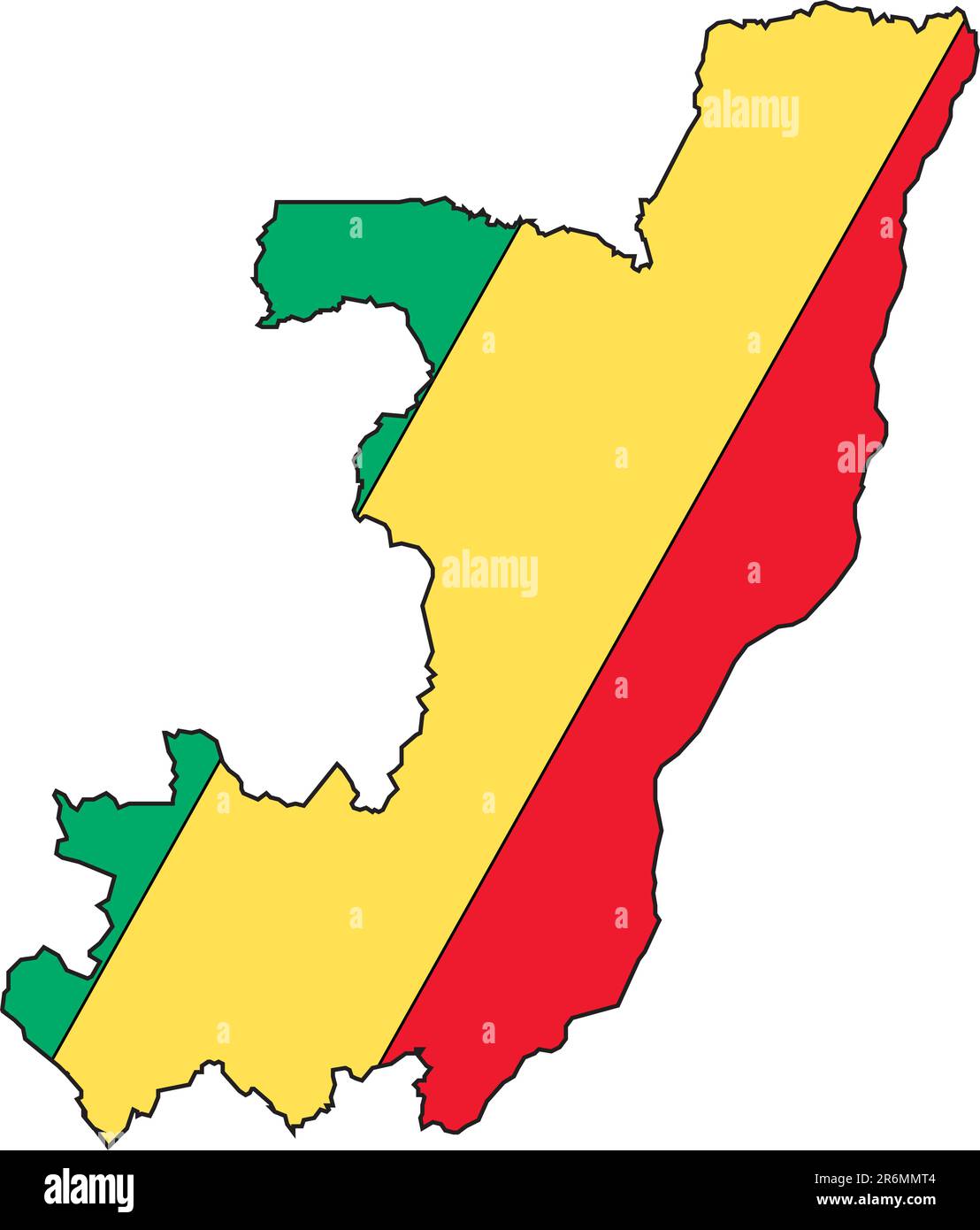 Illustration Vector of a Map and Flag from Congo Stock Vector Image ...