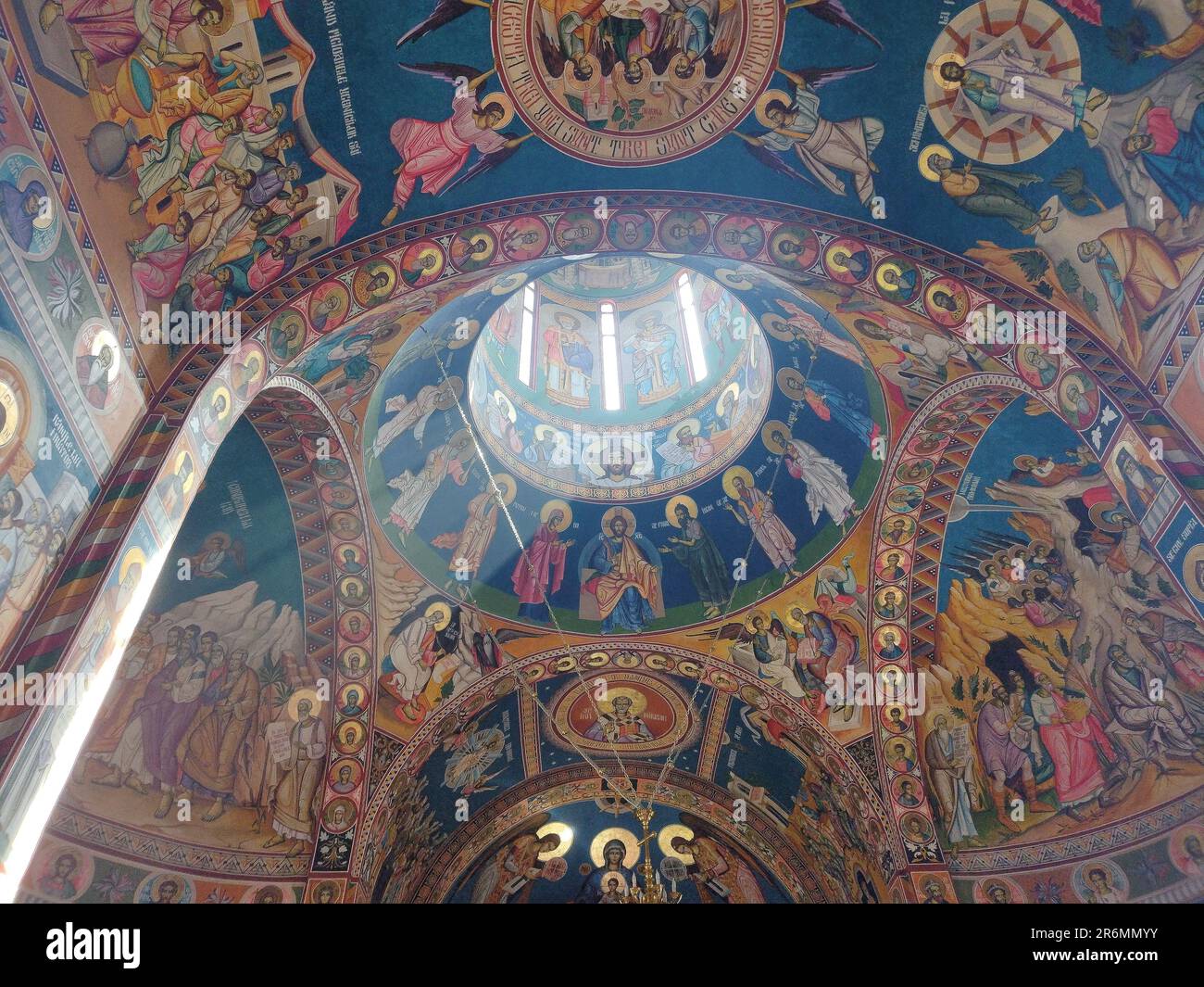 The interior of the Marius orthodox monastery in Satu Mare county ...