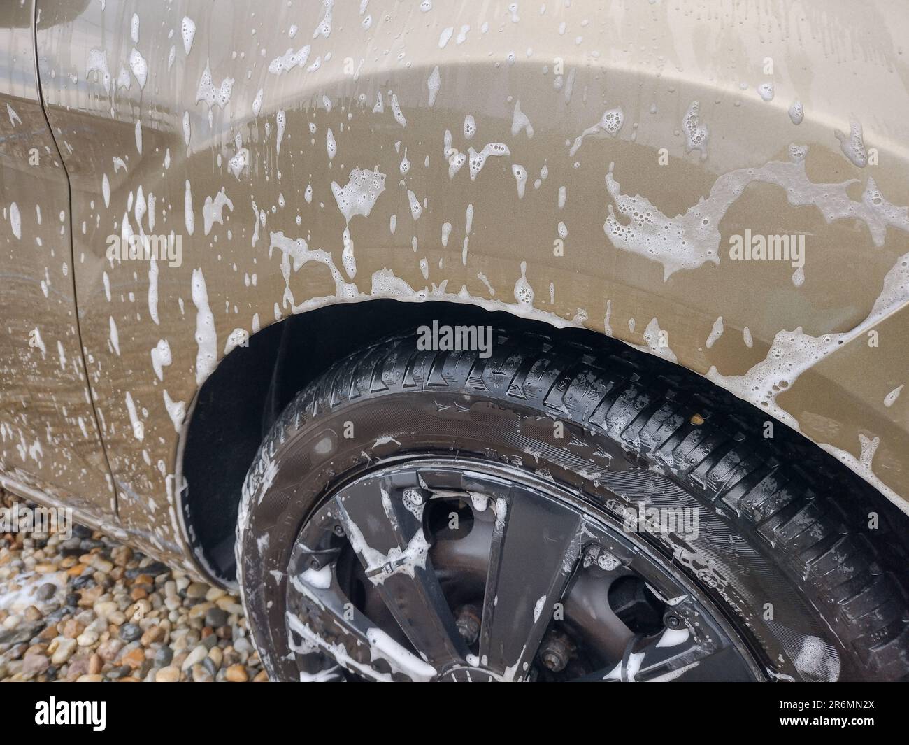 Car during washing. Washing the car Stock Photo - Alamy