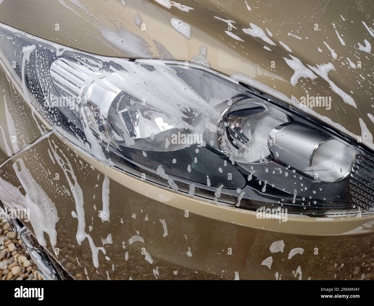Car during washing. Washing the car Stock Photo - Alamy
