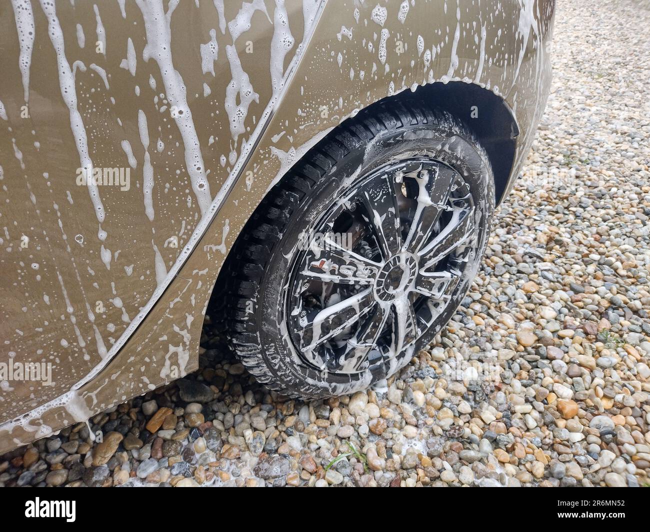 Car during washing. Washing the car Stock Photo - Alamy