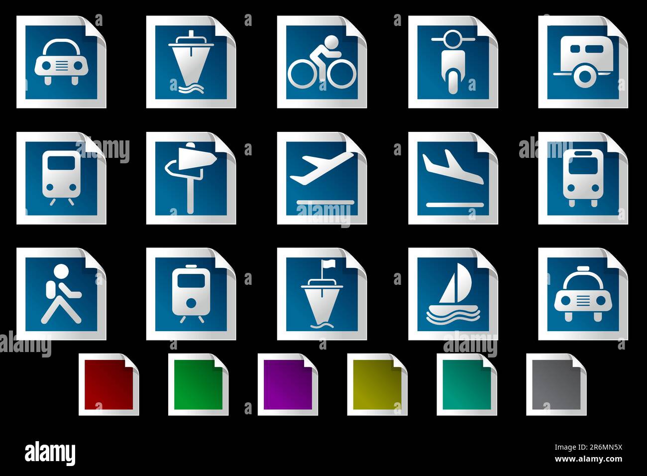 Transportation and Vehicle icons Photo frame series Stock Vector Image ...