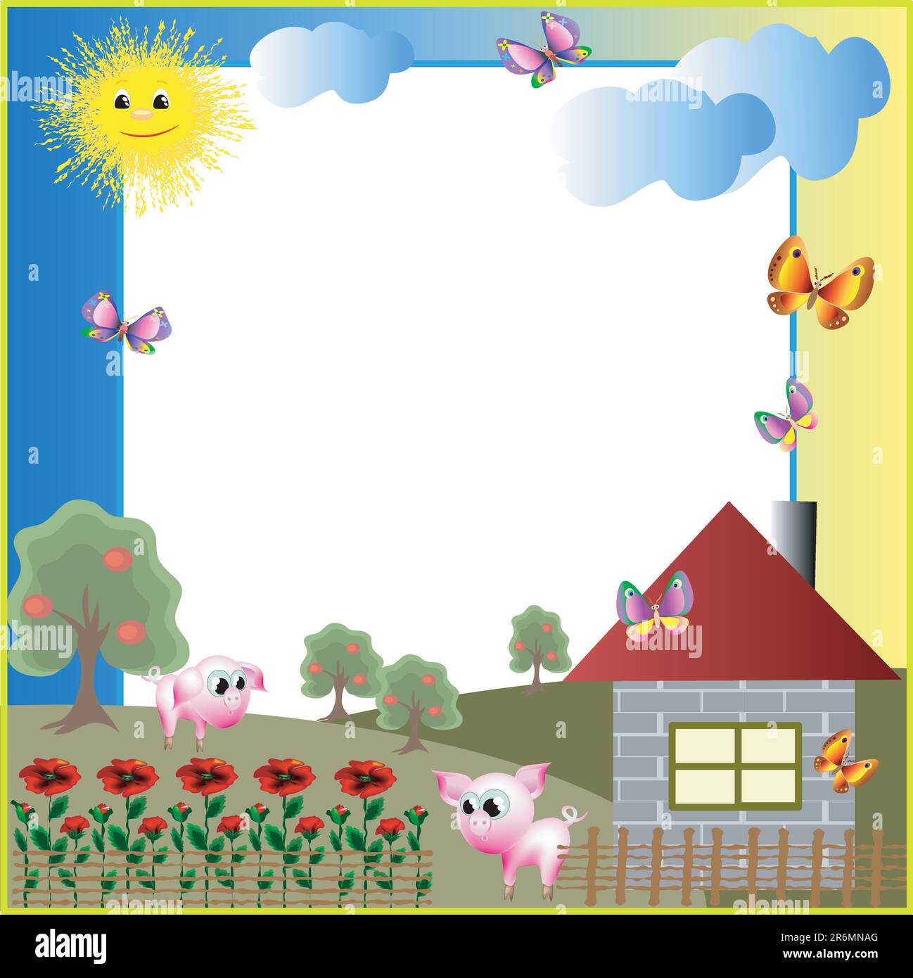 Village yard Stock Vector Images - Alamy