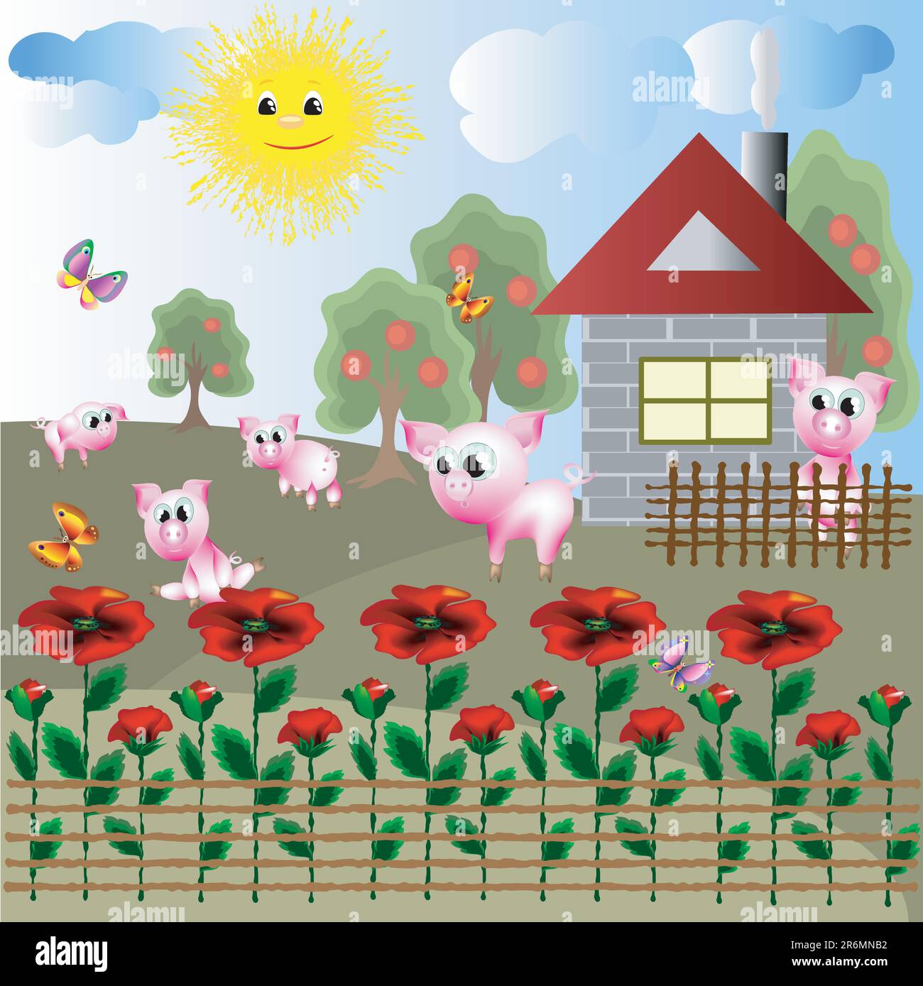 Pigs home Stock Vector Images - Alamy