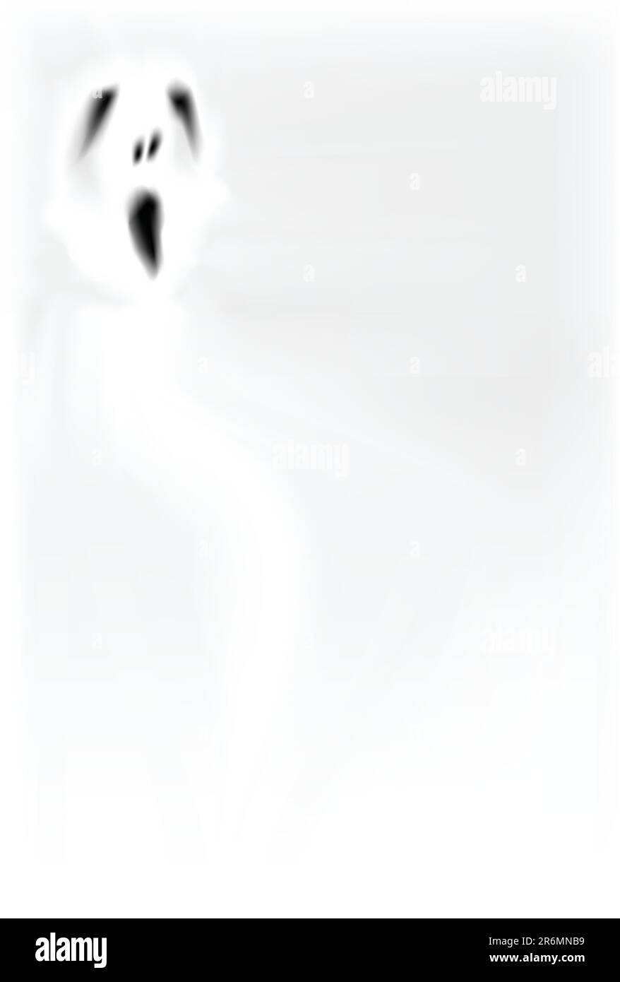 spooky background with ghost alike object flying around Stock Vector ...