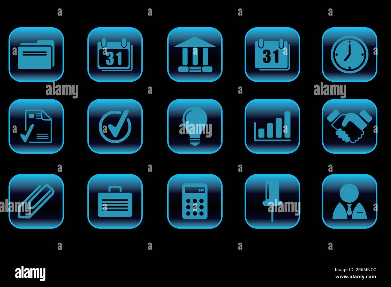 Business icons blue Series Stock Vector Image & Art - Alamy