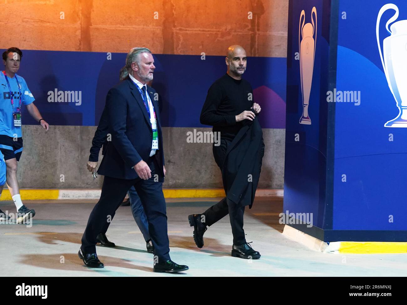 Manchester City manager Pep Guardiola arrives ahead of the UEFA ...