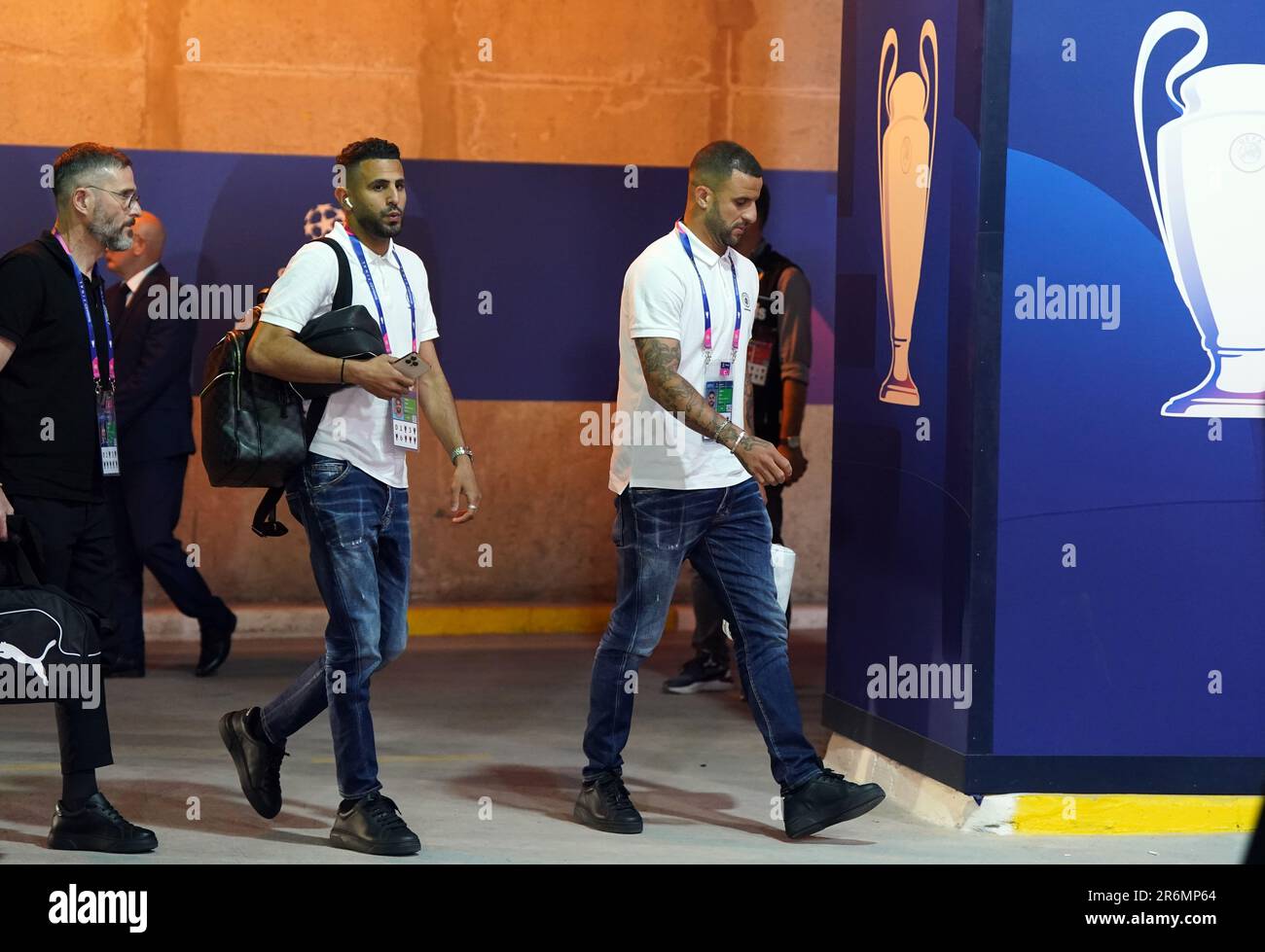 Manchester City's Kyle Walker arrives ahead of the UEFA Champions ...