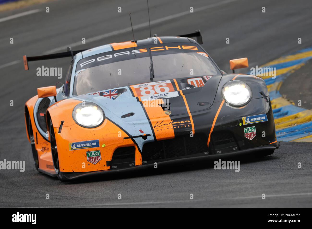 GR Racing team car driven by Michael Wainwright of Britain, Benjamin ...
