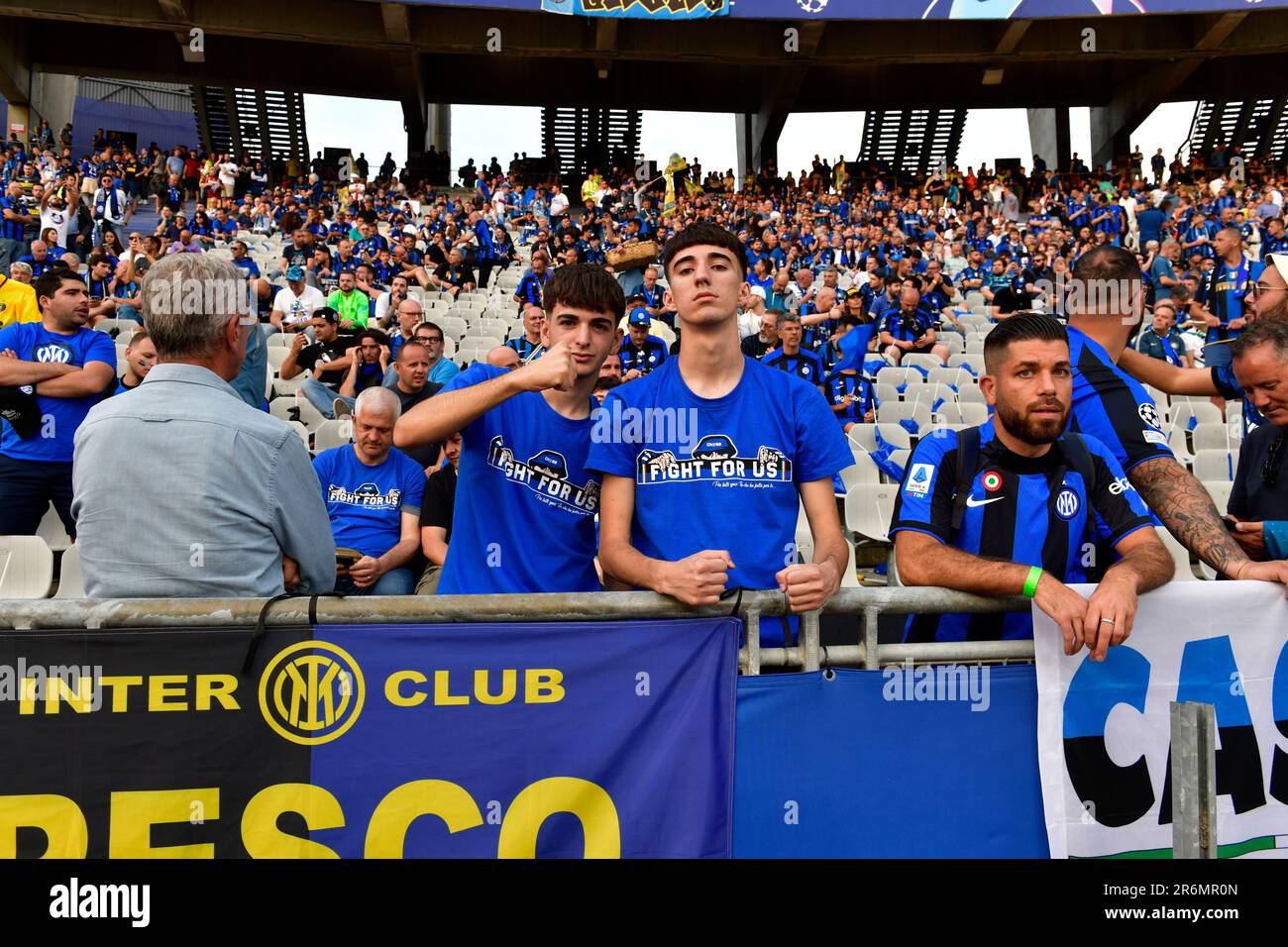 Istanbul, Turkey. 10th June, 2023. Football fans of Inter seen on the ...