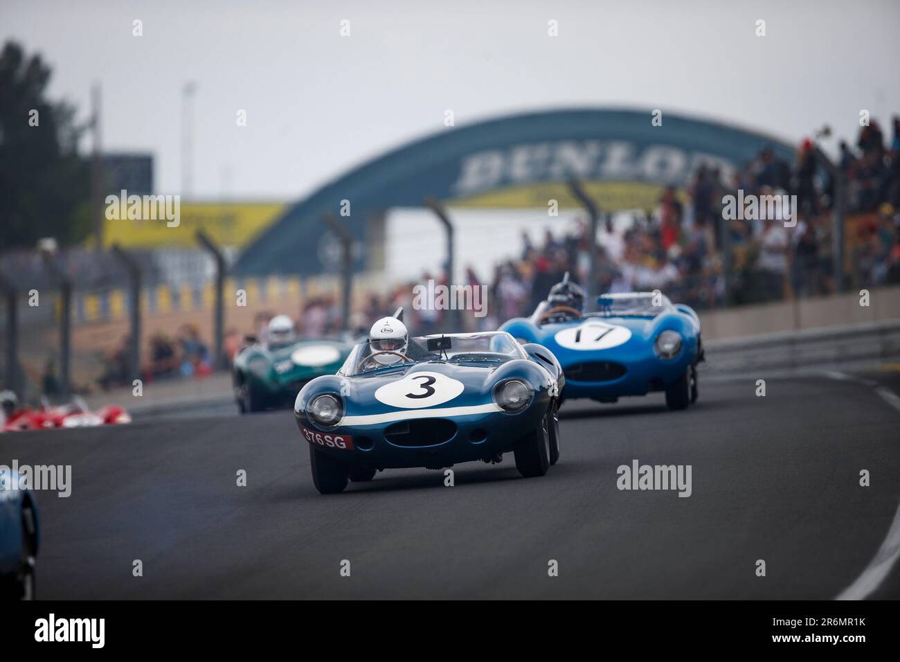 Jaguar Type D driven by Mike Hawthorn and Ivor Bueb, winner of Le Mans ...