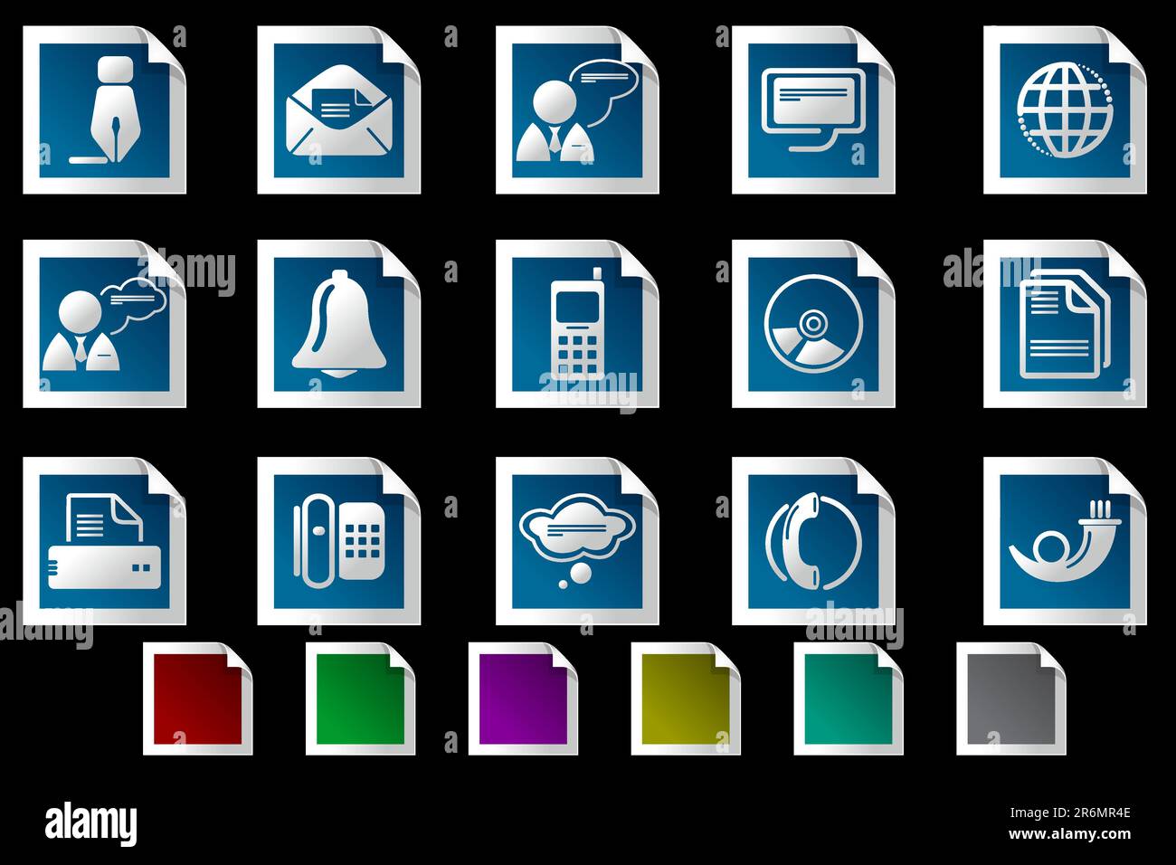 Communication icons Photo frame series Stock Vector Image & Art - Alamy