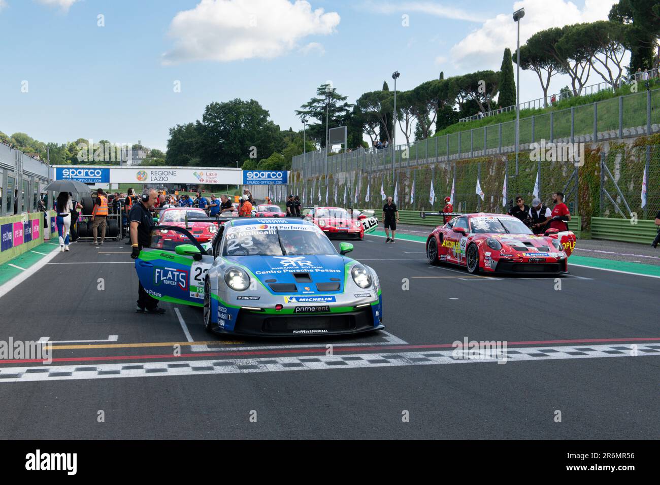 Vallelunga circuit, Rome, Italy June 10 2023 - Porsche Carrera Cup ...