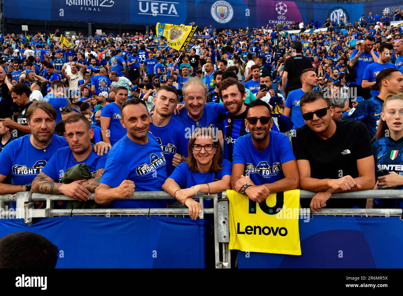 Istanbul, Turkey. 10th June, 2023. Football fans of Inter seen on the ...