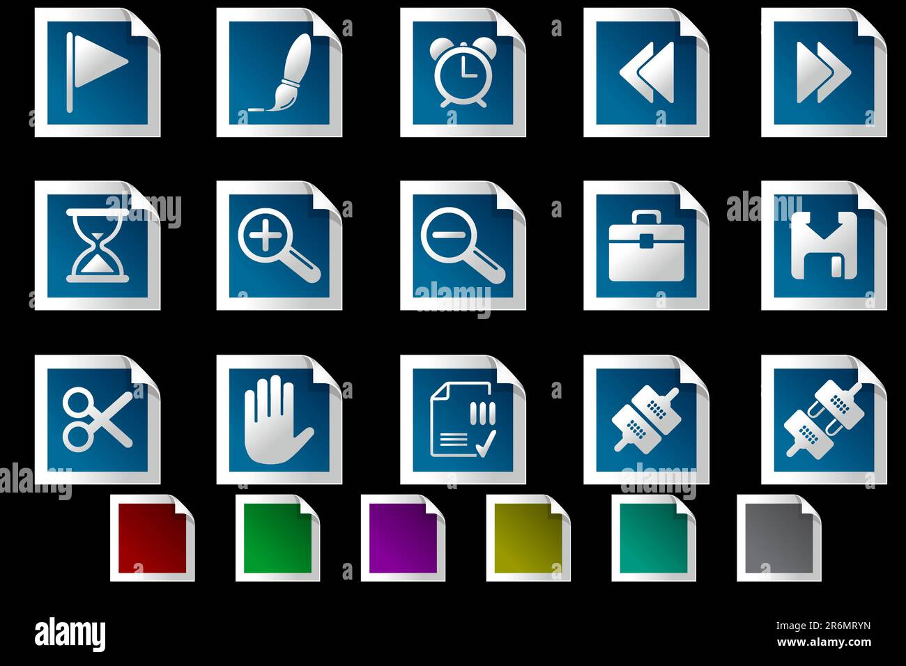 Toolbar and Interface icons Photo frame series Stock Vector Image & Art ...