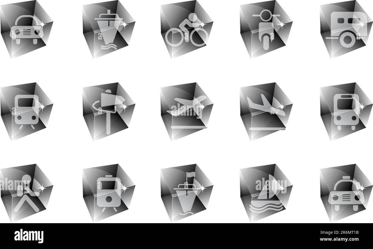 Transportation and Vehicle icons ice Stock Vector Image & Art - Alamy