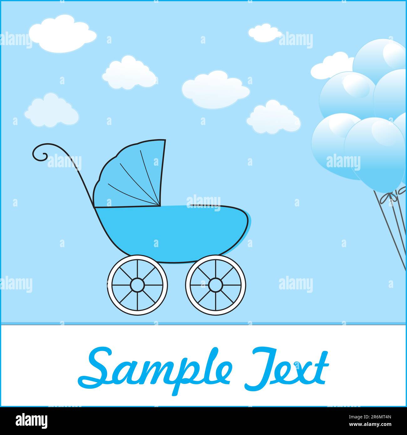 illustration of little pram Stock Vector Image & Art - Alamy