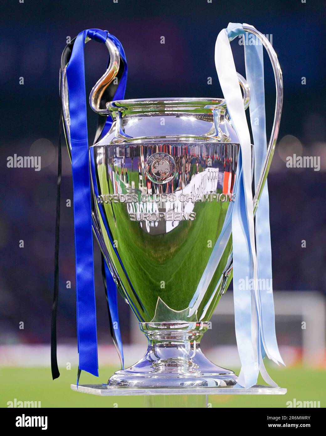 Istanbul, Turkey. 10th June, 2023. UCL trophy shown prior to the UEFA ...