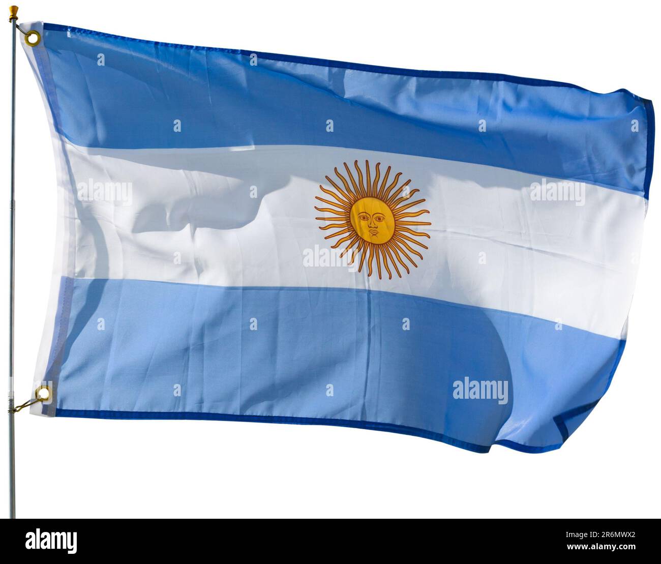 Flag of state of Argentina flutters Stock Photo - Alamy