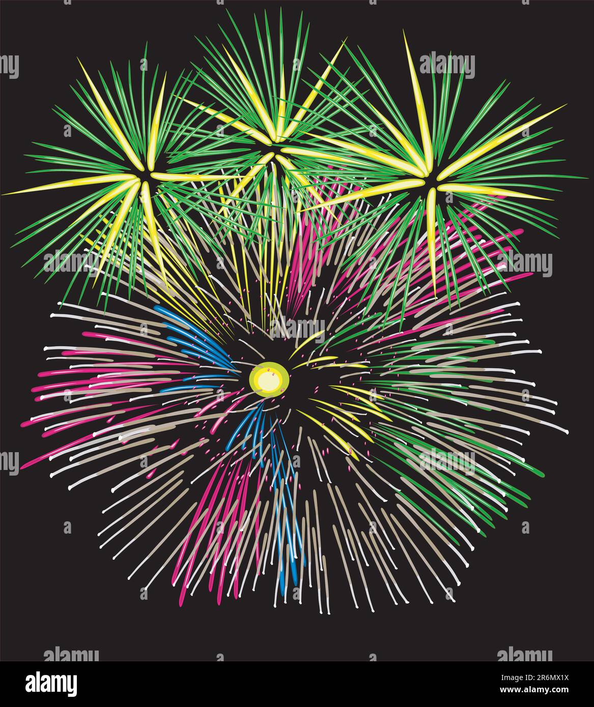 Illustration of Fireworks - Vector Stock Vector Image & Art - Alamy
