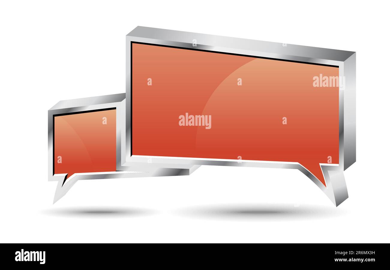 Two vector glossy chat box in orange color Stock Vector Image & Art - Alamy