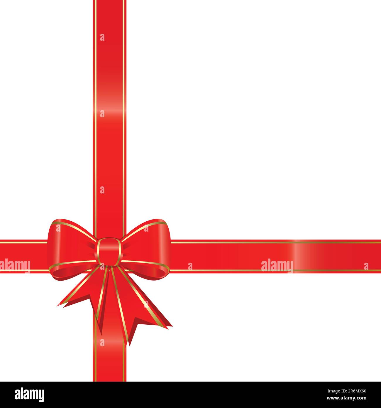 Gold christmas bow ribbon Stock Vector Images - Alamy