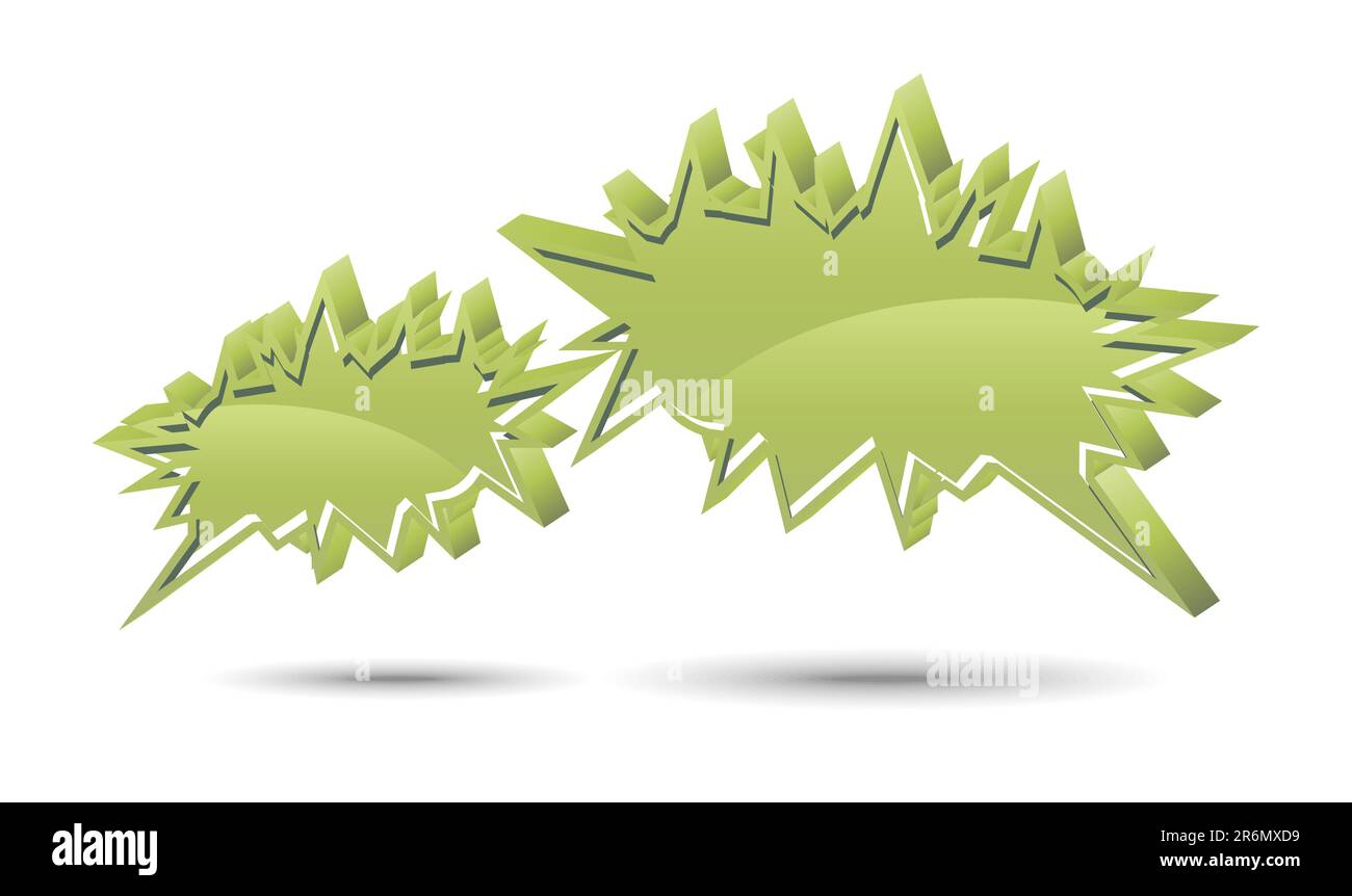 Two vector glossy Chat box in green Stock Vector Image & Art - Alamy