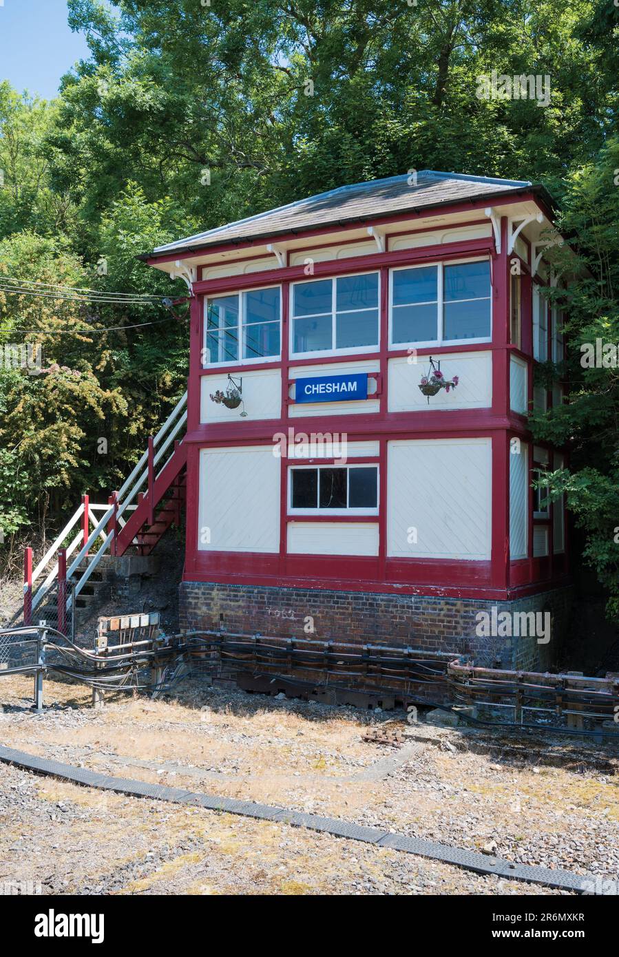 Original signal box, now disused and preserved, at Chesham Metropolitan ...