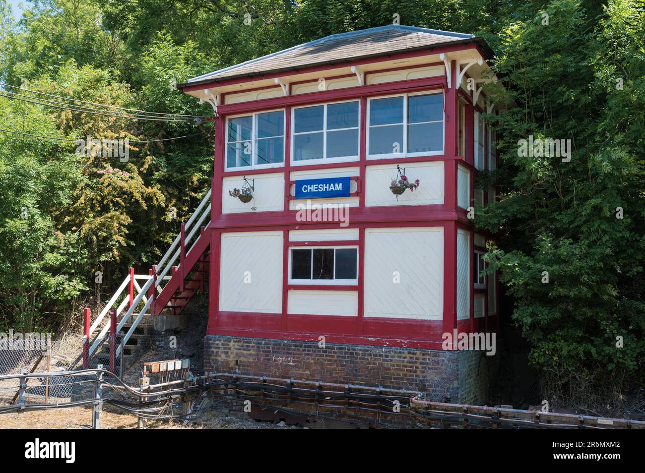 Original signal box, now disused and preserved, at Chesham Metropolitan ...