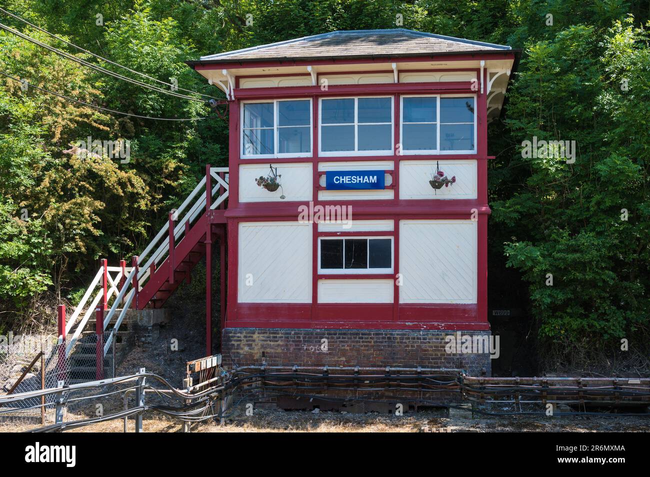 Original signal box, now disused and preserved, at Chesham Metropolitan ...