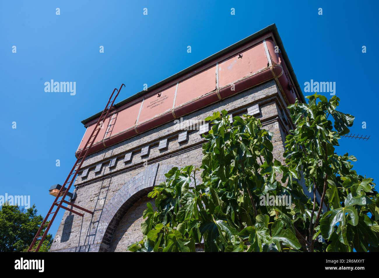 Old water tower at Rickmansworth Metropolitan Line Railway station ...