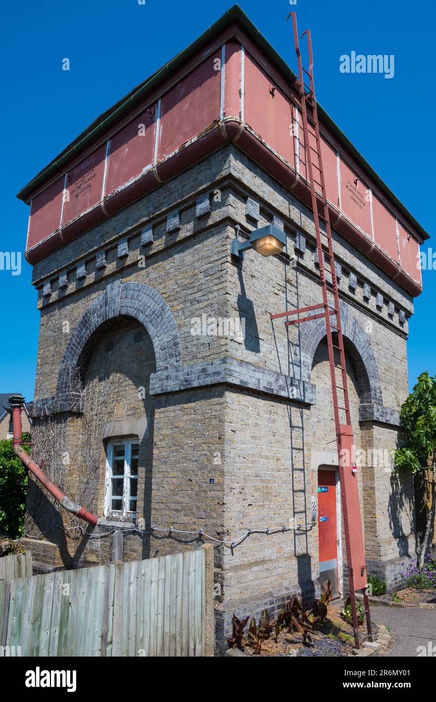Old water tower at Rickmansworth Metropolitan Line Railway station ...