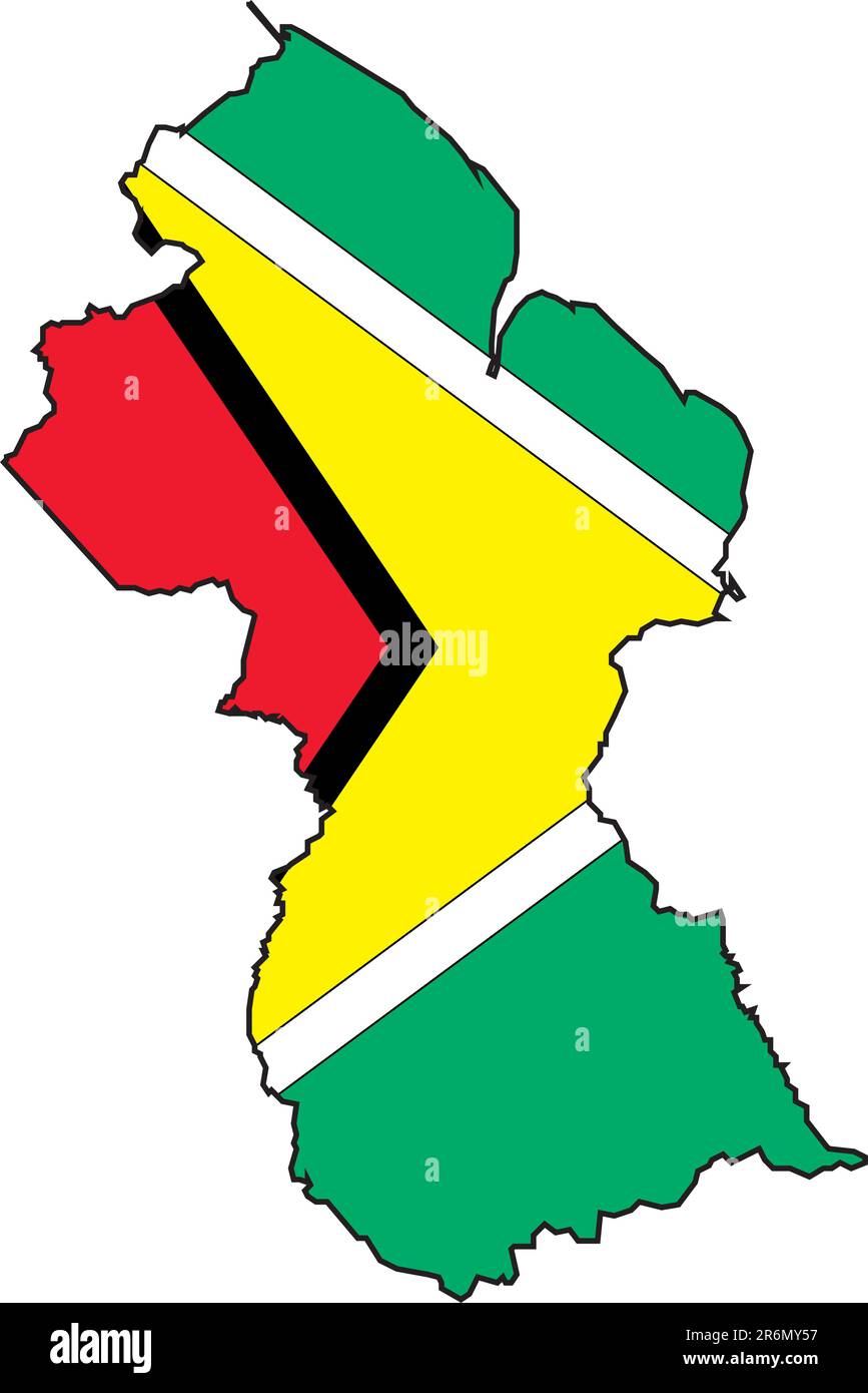 Guyana vector map hi-res stock photography and images - Alamy