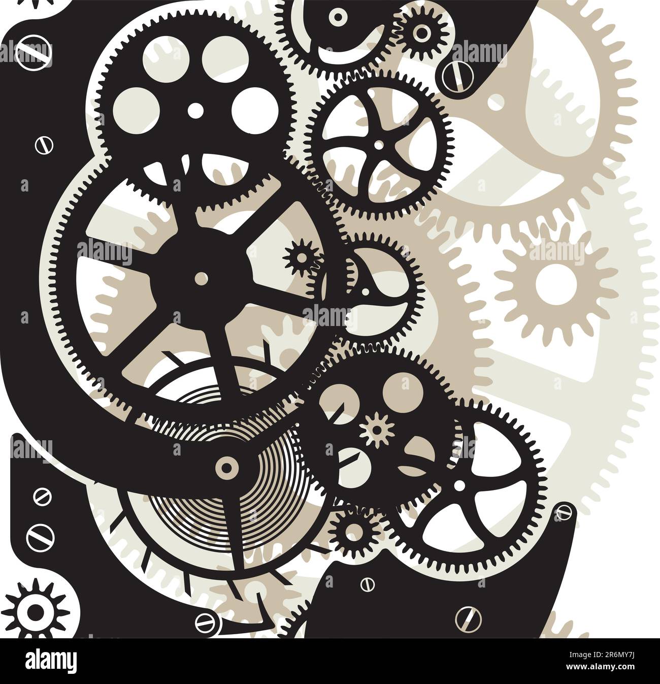 Cog wheels work. Vector pattern seamless by vertical Stock Vector Image ...