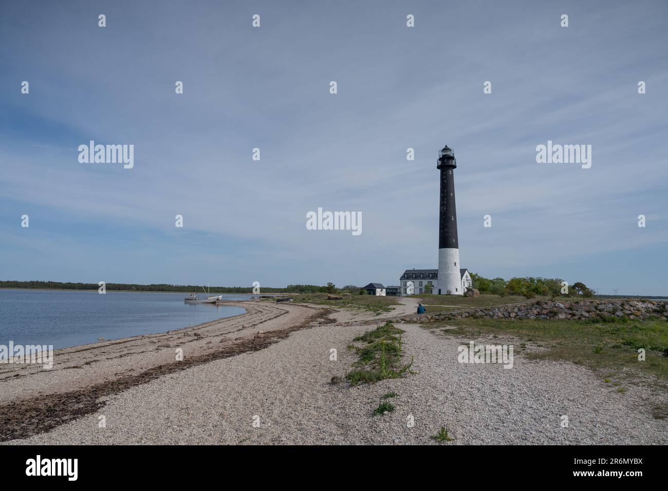 A view of Sõrve Lighthouse on the island of Saaremaa in Estonia Stock ...