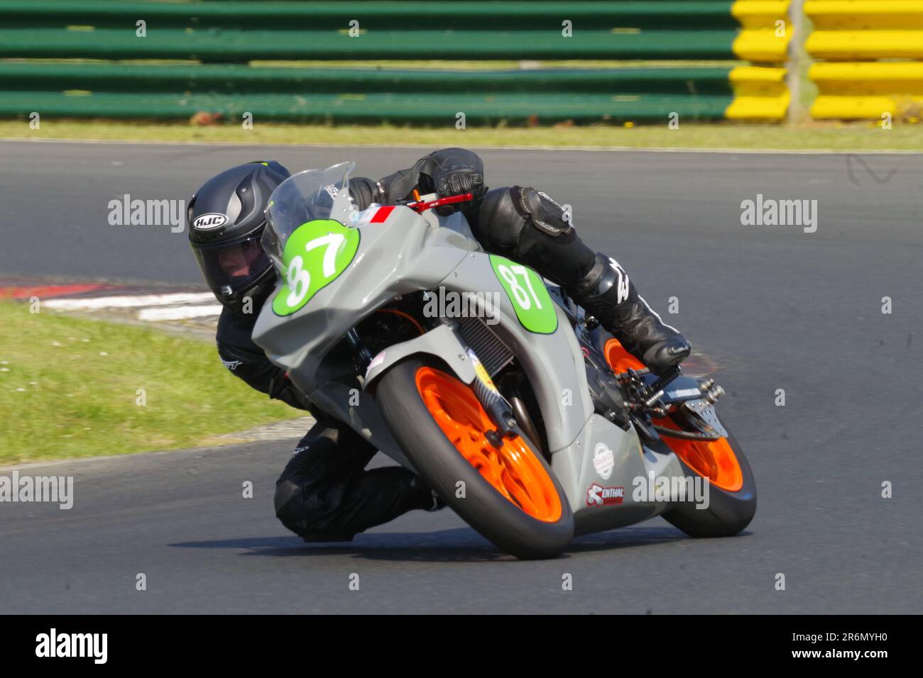 Croft Circuit, 10 June 2023. Fraser Mutch riding a Kawasaki 300 in a No ...