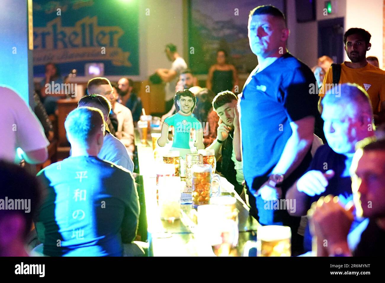 Manchester City fans with an inflatable John Stones at the The ...
