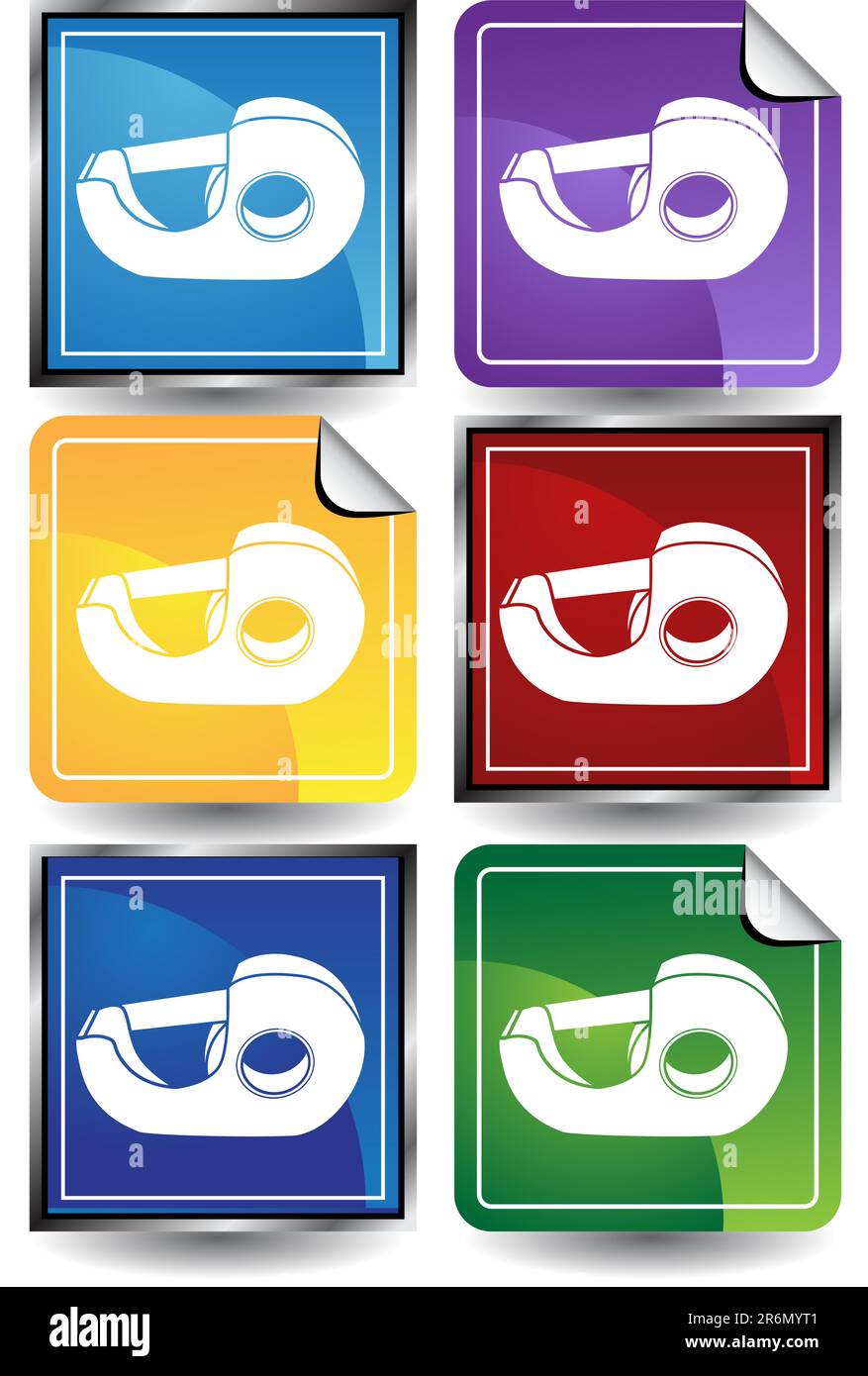 6 button Stock Vector Images - Alamy