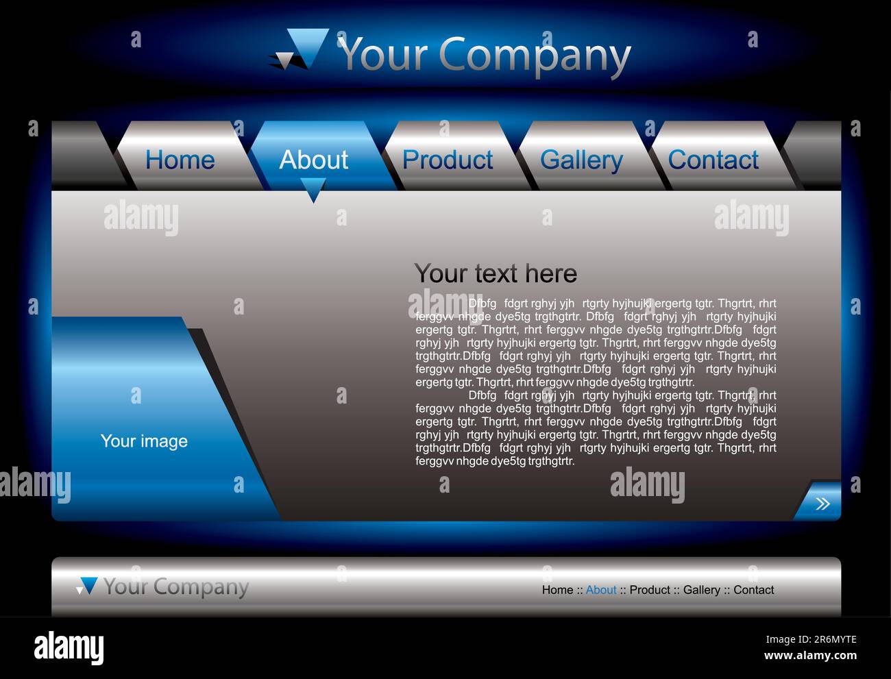 Website buttons template on black Stock Vector Image & Art - Alamy