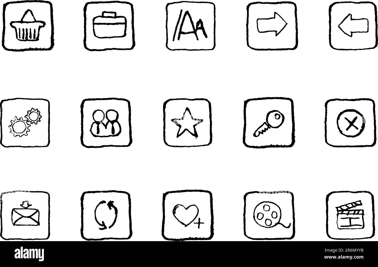 Line color shopping bag Black and White Stock Photos & Images - Alamy