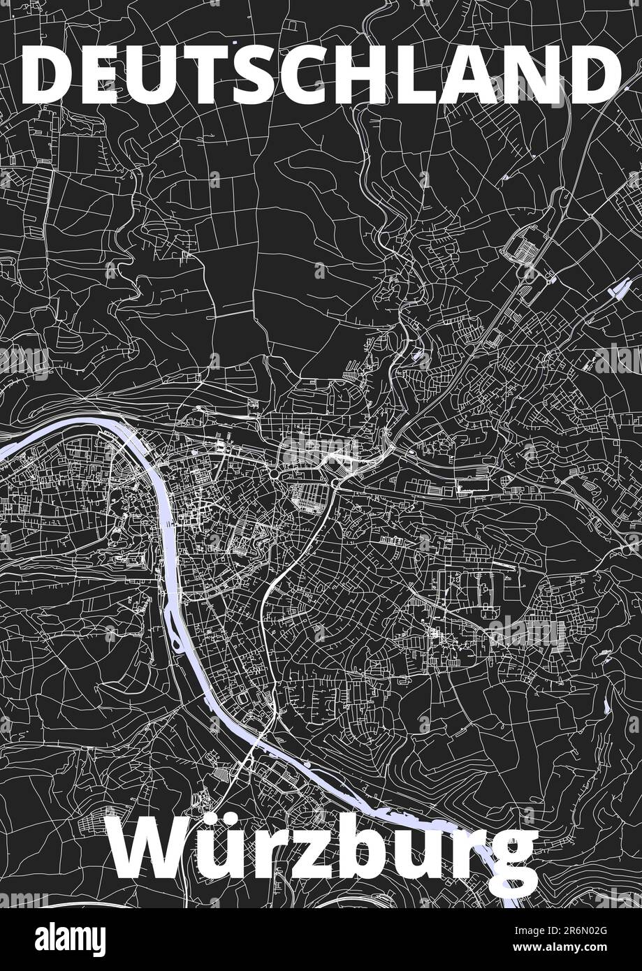 Wurzburg map hi-res stock photography and images - Alamy