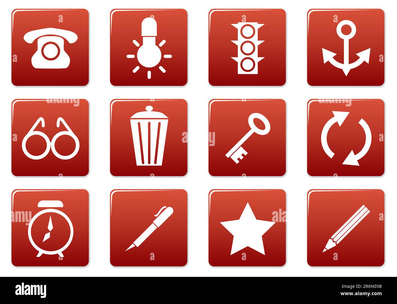 Gadget square icons set. Red - white palette. Vector illustration Stock ... Gadget square icons set. Red - white palette. Vector illustration Stock ...