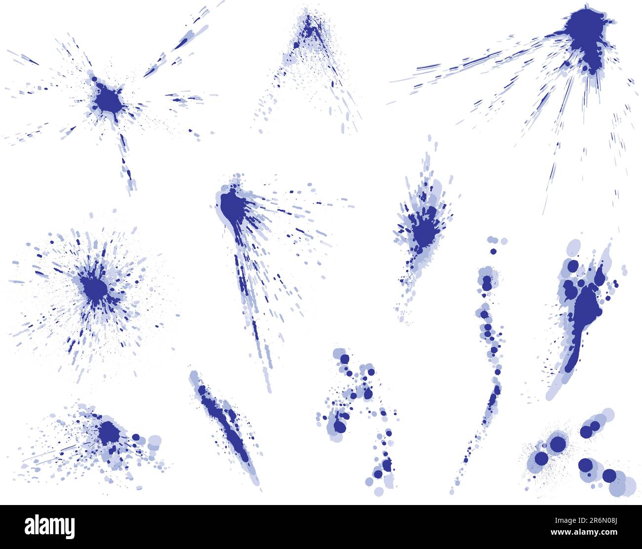 Set of editable vector ink splashes and stains Stock Vector Image & Art ...