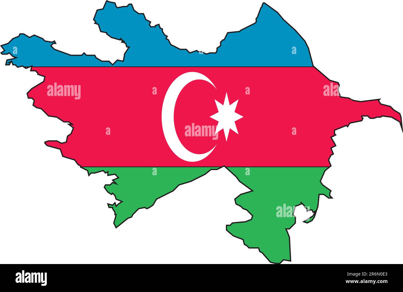 Azerbaijan country map image Stock Vector Images - Alamy
